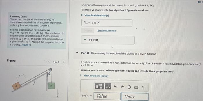 Solved Determine the magnitude of the normal force acting on | Chegg.com