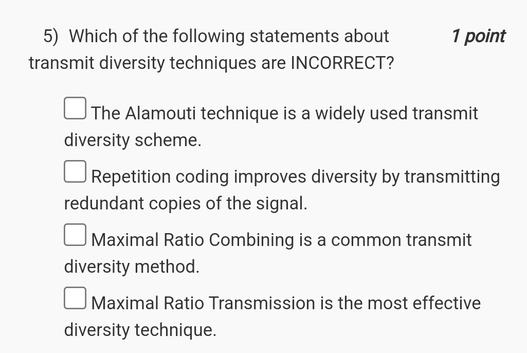 Solved Which of the following statements about1 ﻿point | Chegg.com