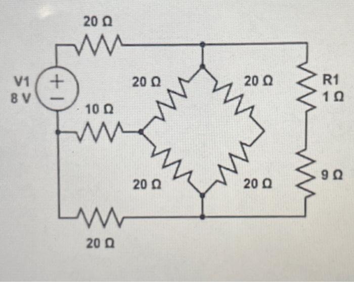 Solved for the circuit below, find the current through the | Chegg.com