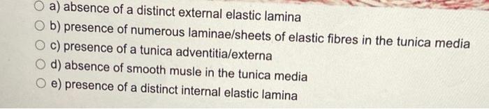Solved The image below shows the wall of an elastic artery. | Chegg.com