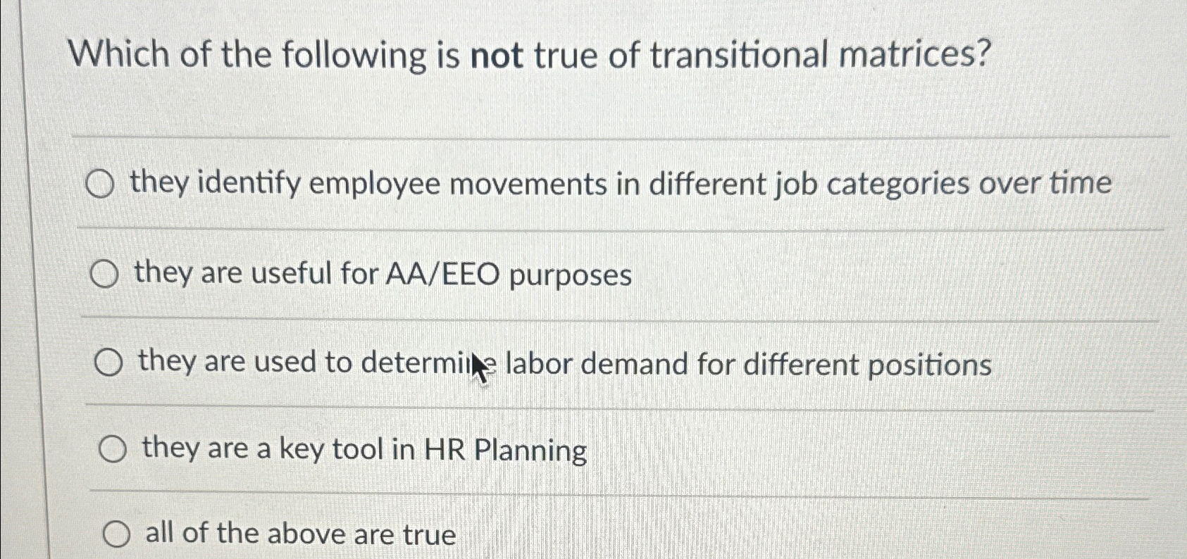 Solved Which of the following is not true of transitional | Chegg.com