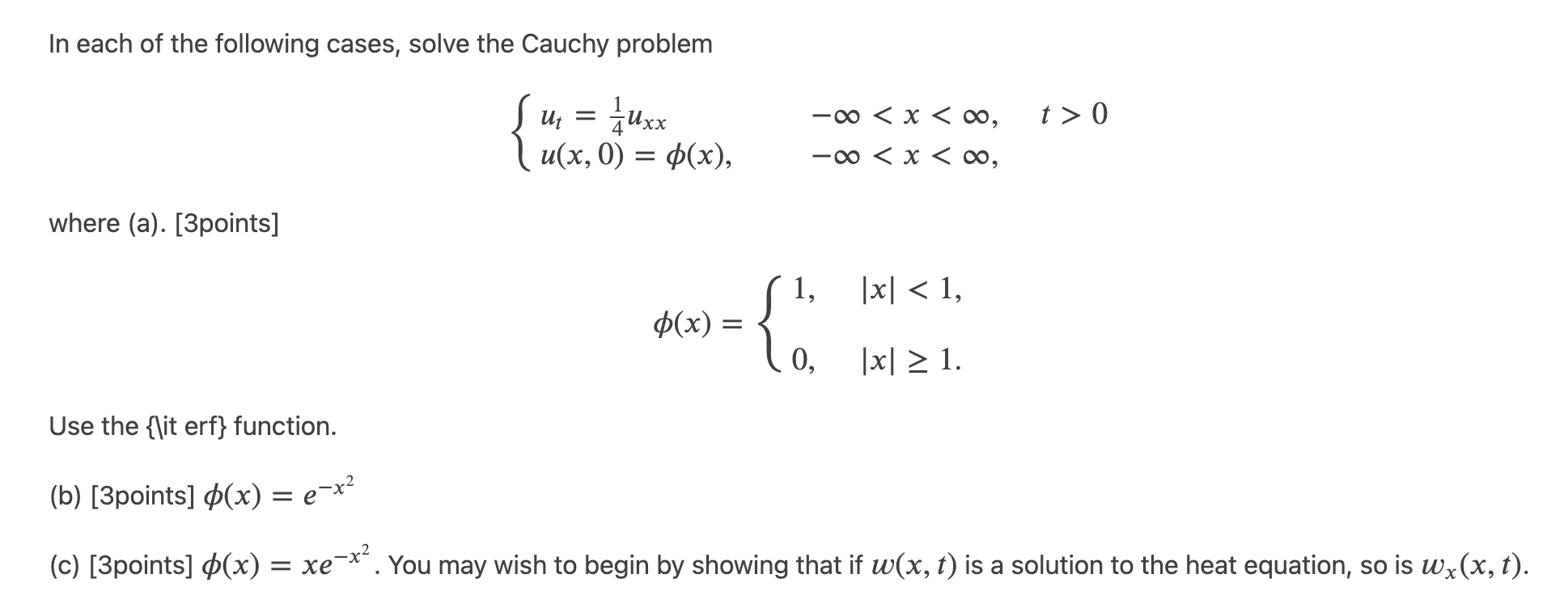 Solved In each of the following cases, solve the Cauchy | Chegg.com Solved In each of the following cases, solve the Cauchy | Chegg.com
