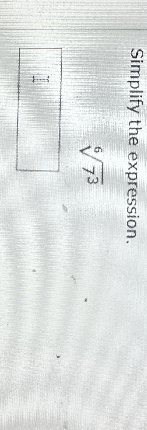 Solved Simplify the expression.736 | Chegg.com