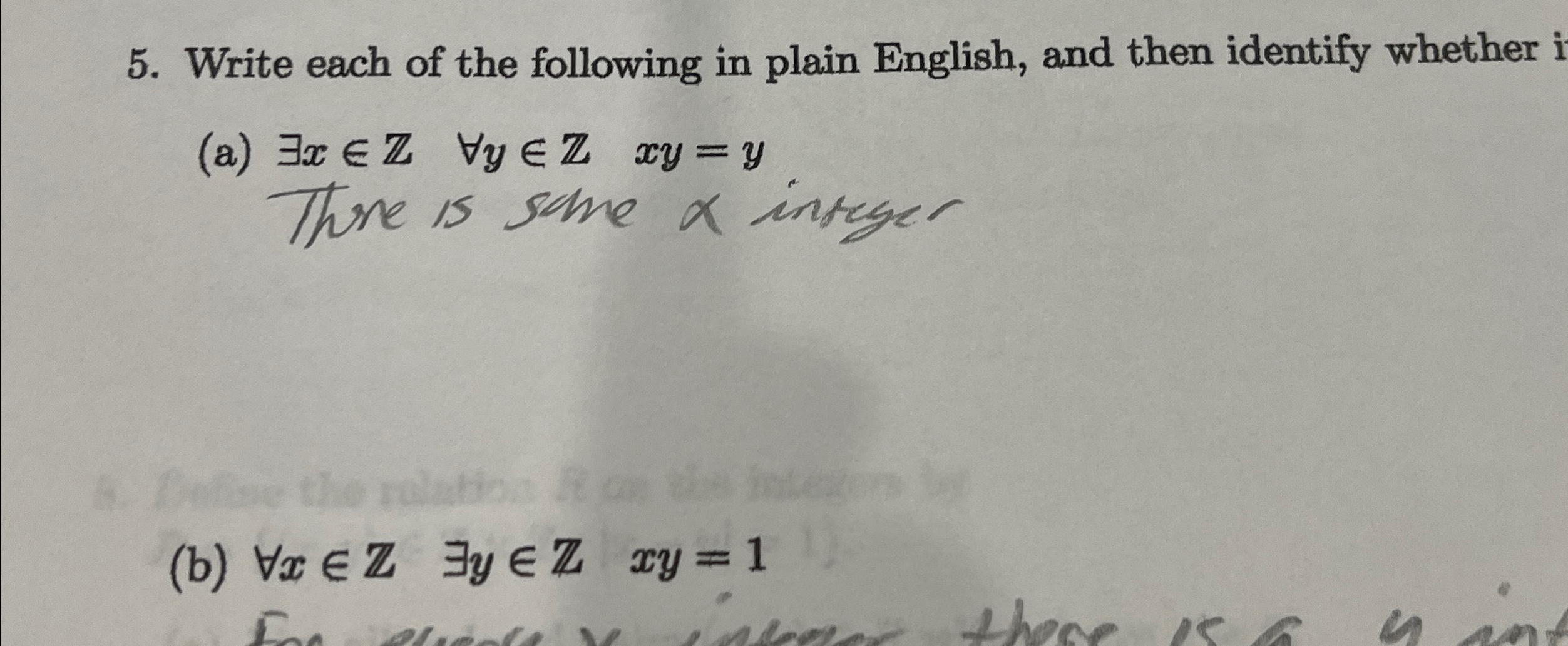 Solved Write each of the following in plain English, and | Chegg.com