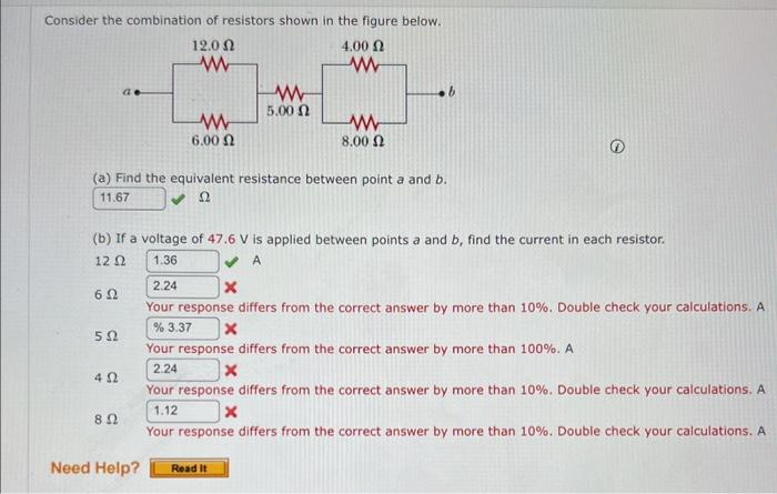 Solved Consider the combination of resistors shown in the | Chegg.com