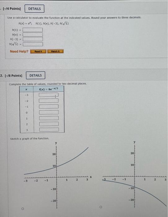 Solved • (-/4 Points) DETAILS Use a calculator to evaluate | Chegg.com