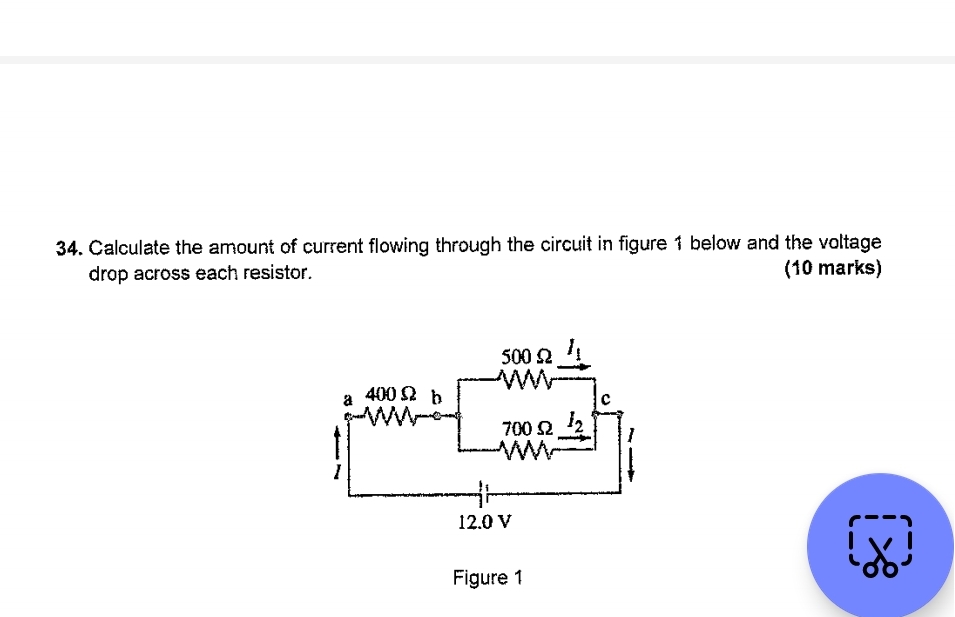 Solved Calculate the amount of current flowing through the | Chegg.com