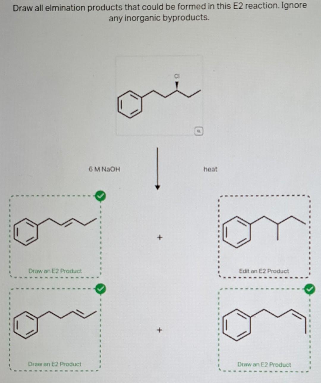Solved Draw all elmination products that could be formed in | Chegg.com