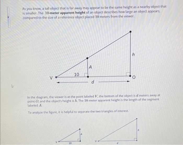 Solved As you know, a tall object that is far away may | Chegg.com
