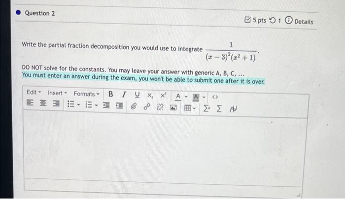 Solved Question 2 E5 pts 1 Details Write the partial | Chegg.com
