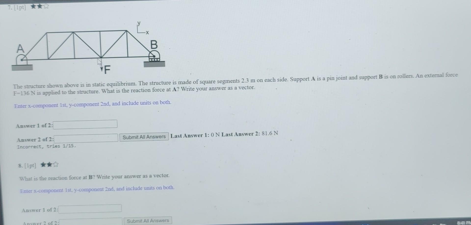 Solved 7. [lpt] А n B F The structure shown above is in | Chegg.com