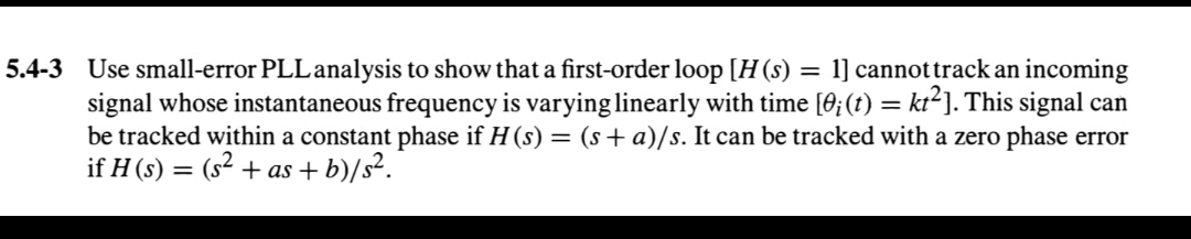 Solved 5.4-3 ﻿Use small-error PLLanalysis to show that a | Chegg.com