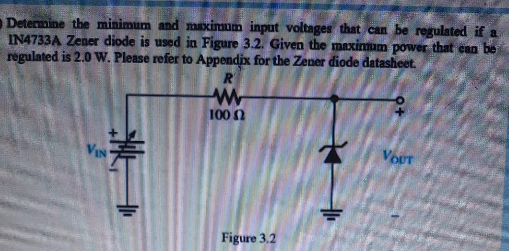Solved Determine The Minimum And Maximum Input Voltages That 0214