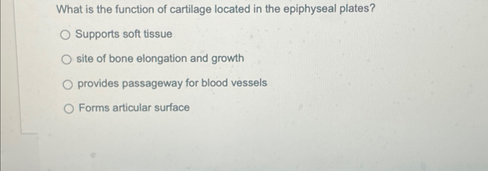 Solved What is the function of cartilage located in the | Chegg.com