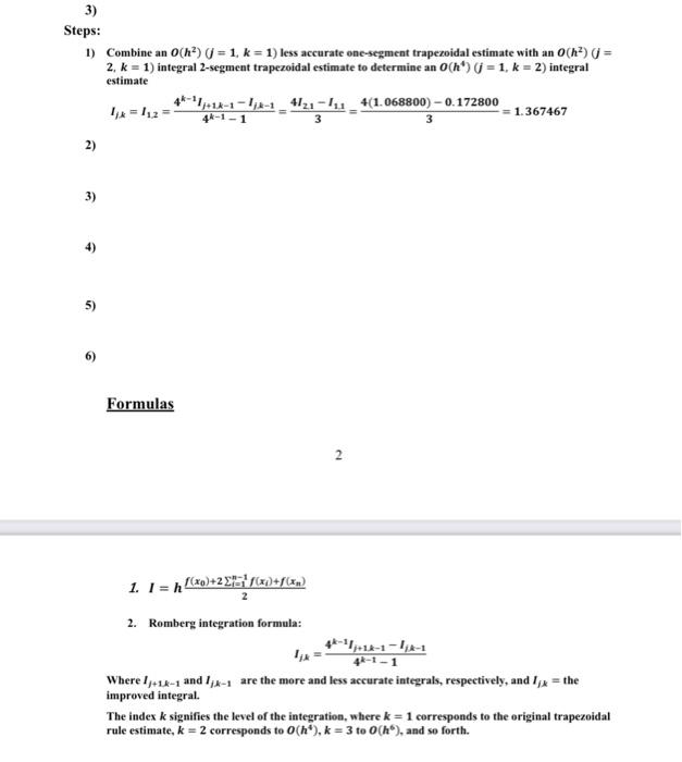 Solved 1) Use the general trapezoidal rule to numerically | Chegg.com