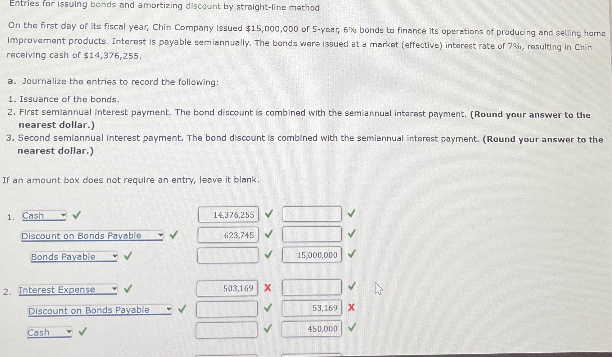 Solved Entries for issuing bonds and amortizing discount by | Chegg.com