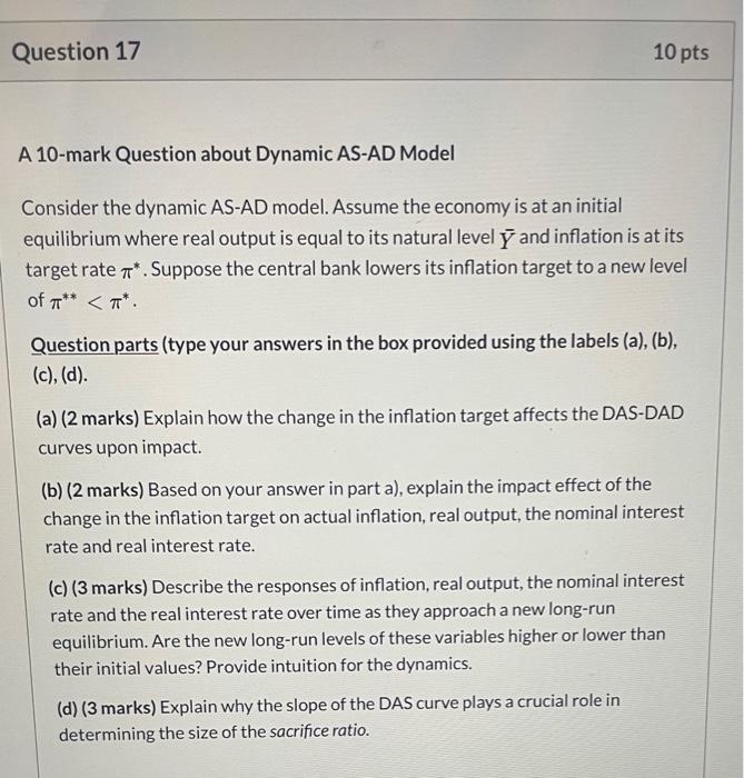 Question 17 10 pts A 10-mark Question about Dynamic | Chegg.com