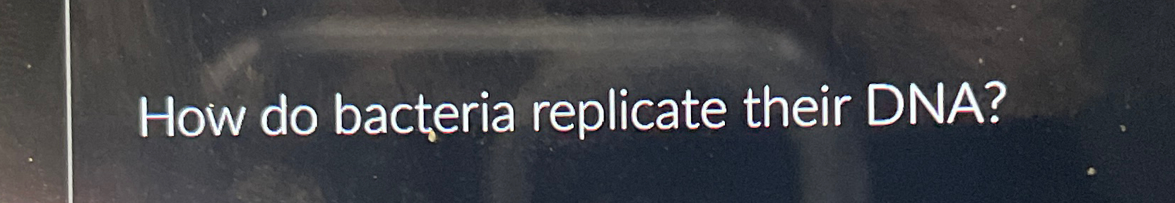 Solved How do bacteria replicate their DNA? | Chegg.com