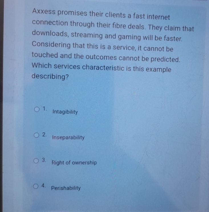 Solved Axxess promises their clients a fast | Chegg.com