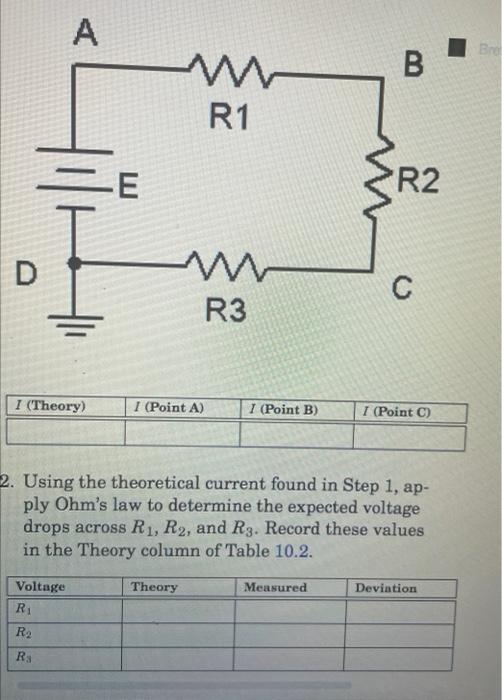 Solved 2. Using the theoretical current found in Step 1, | Chegg.com