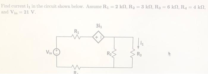 Solved Find current i1 in the circuit shown below. Assume | Chegg.com