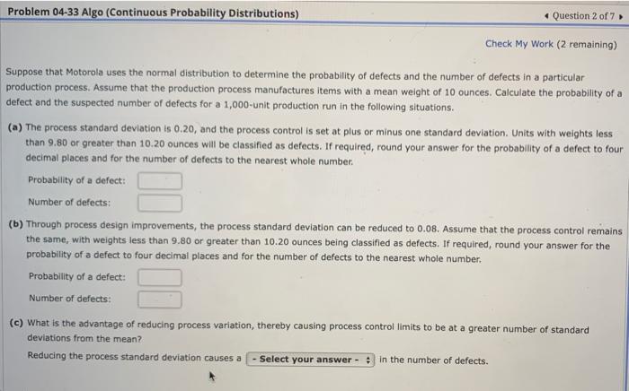 Solved Problem 04-33 Algo (Continuous Probability | Chegg.com