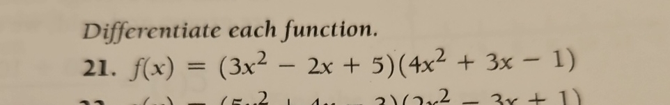 Solved Differentiate each | Chegg.com