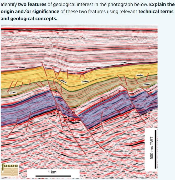 Solved Identify two features of geological interest in the | Chegg.com