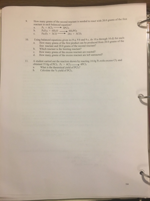 Solved Calculations: SHOW WORK on separate paper. Use | Chegg.com