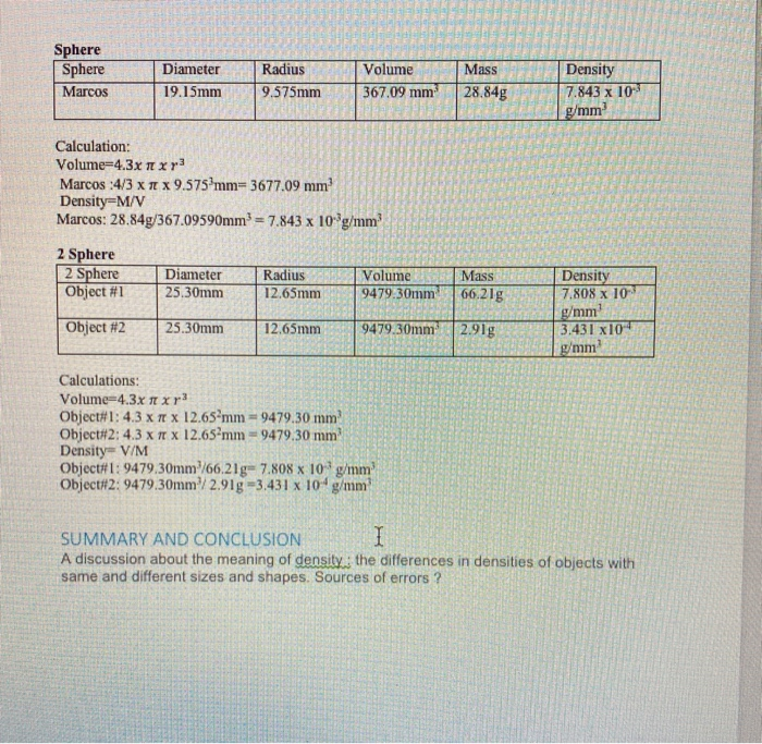 Solved Measurements and Significant Figures DATA AND | Chegg.com