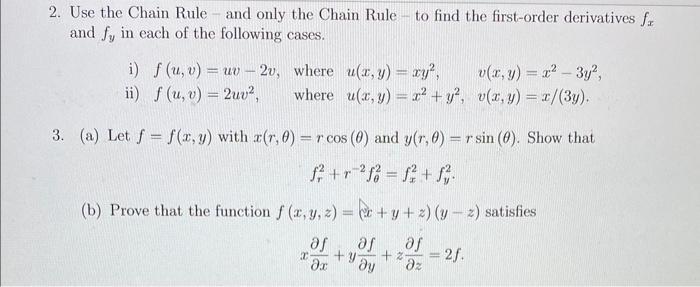 Solved Use the Chain Rule - and only the Chain Rule - to | Chegg.com