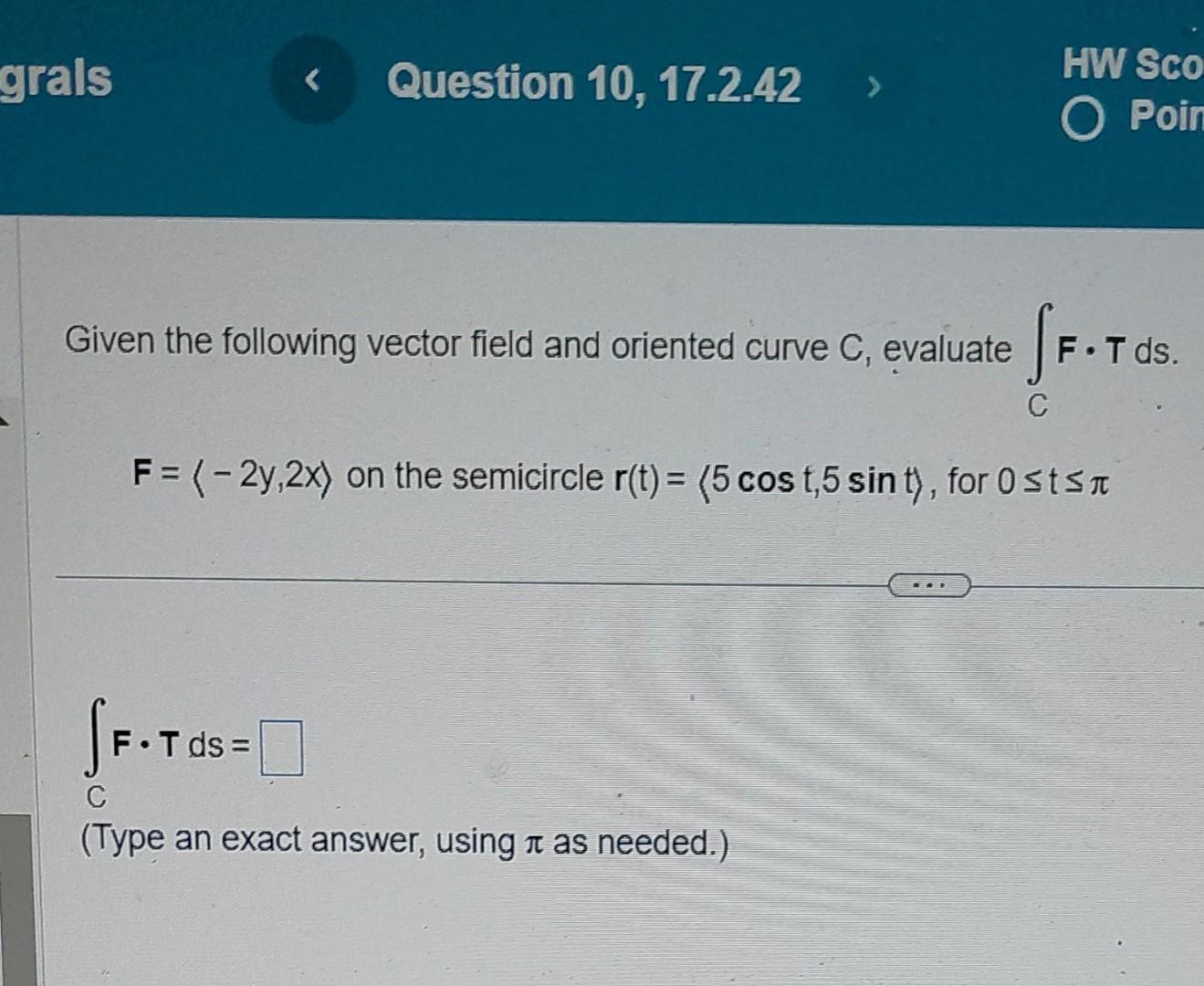 Solved Find a parametric description r(t) for the following | Chegg.com