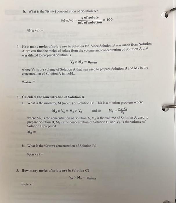Solved 1 Write An Equation The Shows The Solute Dissolving