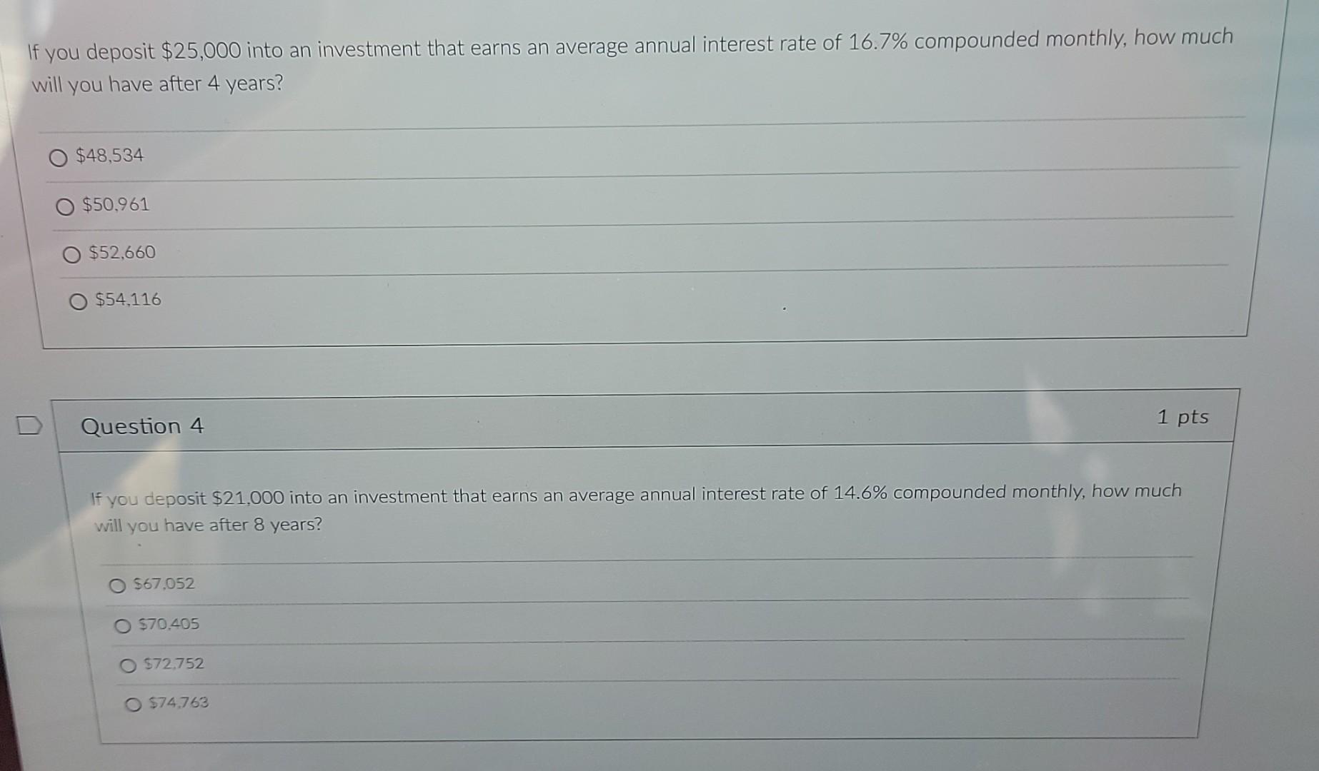 Solved If you deposit $25,000 into an investment that earns | Chegg.com