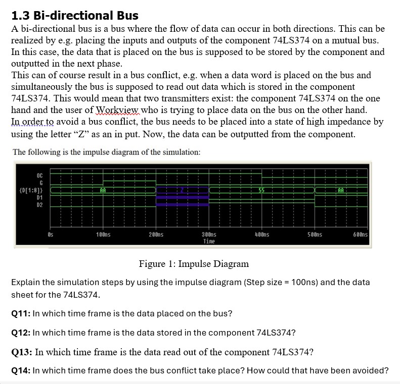 Solved 1.3 ﻿Bi-directional BusA bi-directional bus is a bus | Chegg.com