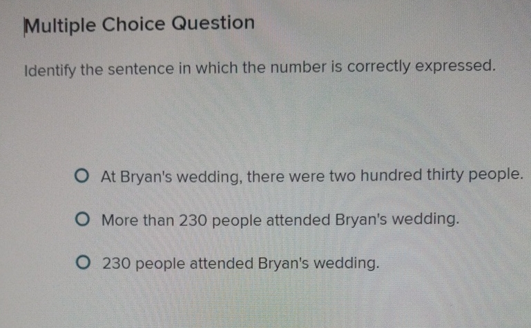 Solved Multiple Choice QuestionIdentify the sentence in | Chegg.com