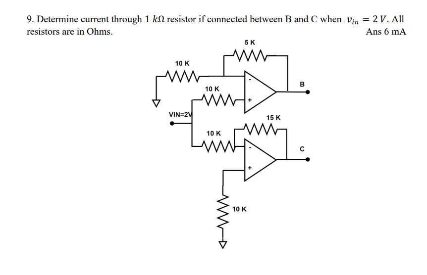 Solved Determine current through 1kΩ ﻿resistor if connected | Chegg.com