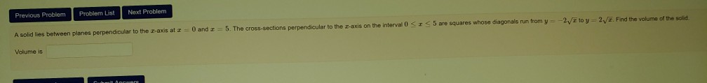 Solved Previous Problem Problemn List Next Problem -2 to y = | Chegg.com