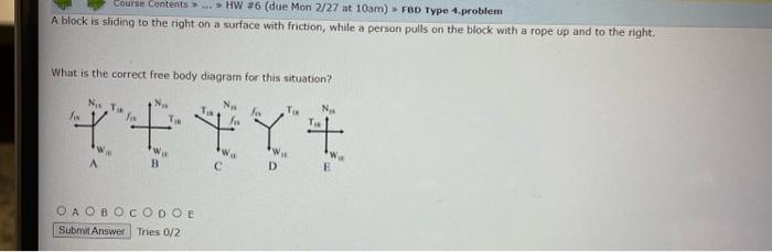 Solved A hand is pushing a block. to the right, and the | Chegg.com