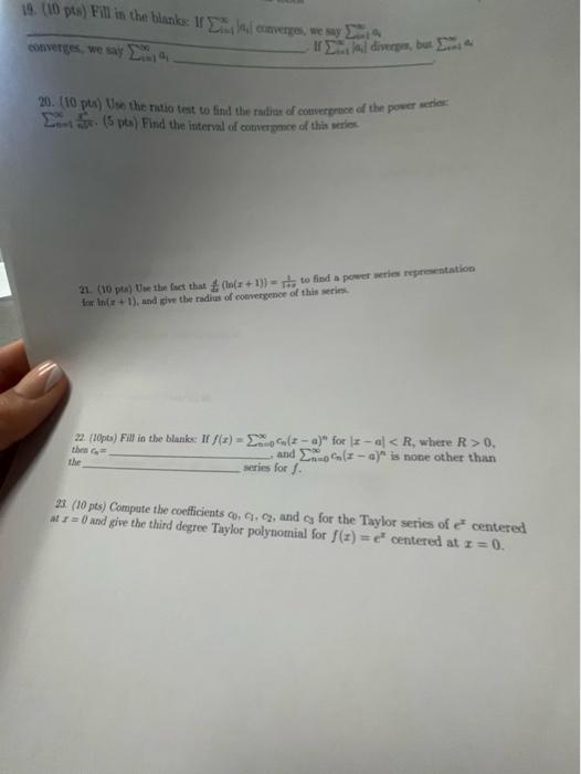 20. (10pt) ) Jse the muio test to finul the fadine of | Chegg.com