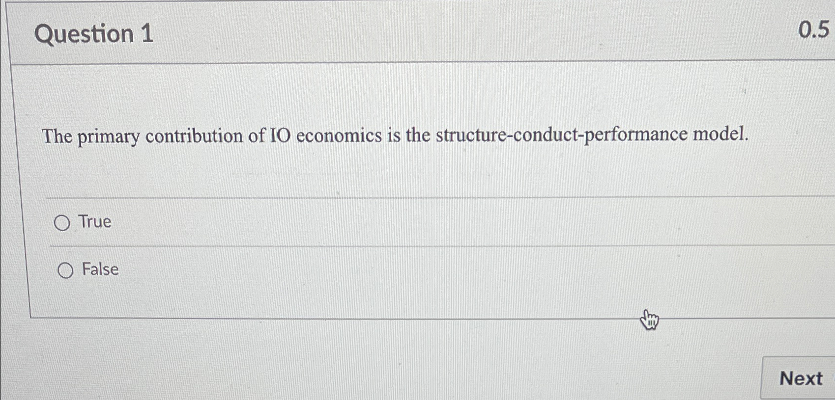 Solved Question 10.5The primary contribution of IO economics | Chegg.com