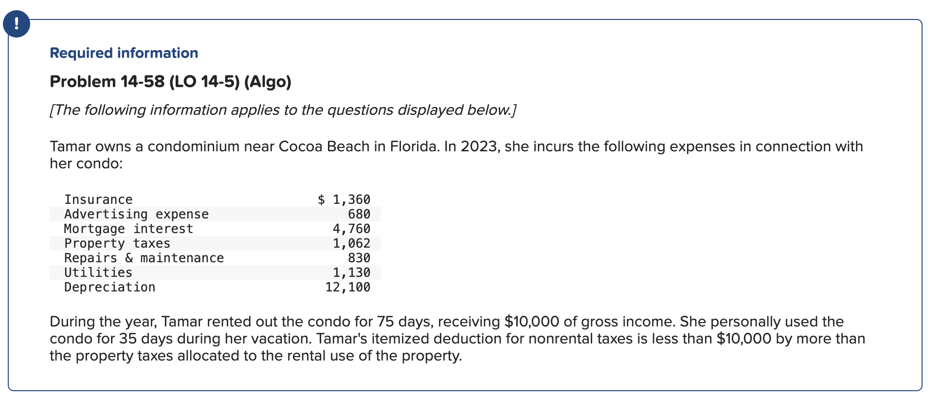 Solved Required informationProblem 14-58 (LO | Chegg.com