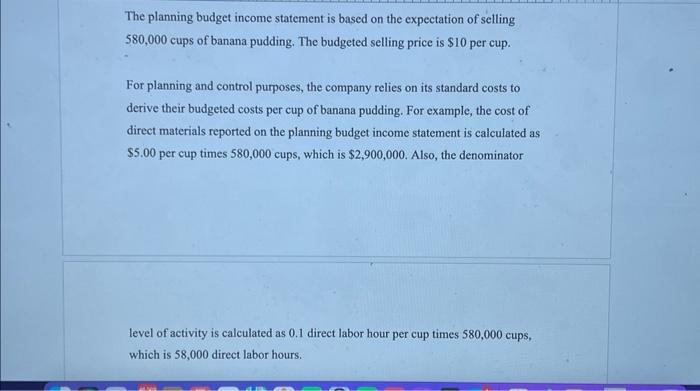 Solved Prepare a very detailed manufacturing cost variance | Chegg.com
