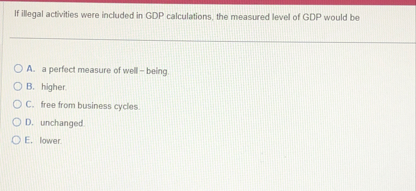 Solved If illegal activities were included in GDP | Chegg.com