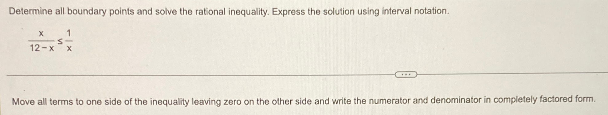 Solved Determine all boundary points and solve the rational | Chegg.com