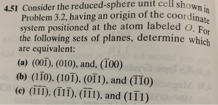 Solved 4.51 Consider the reduced-sphere unit cell shown in | Chegg.com