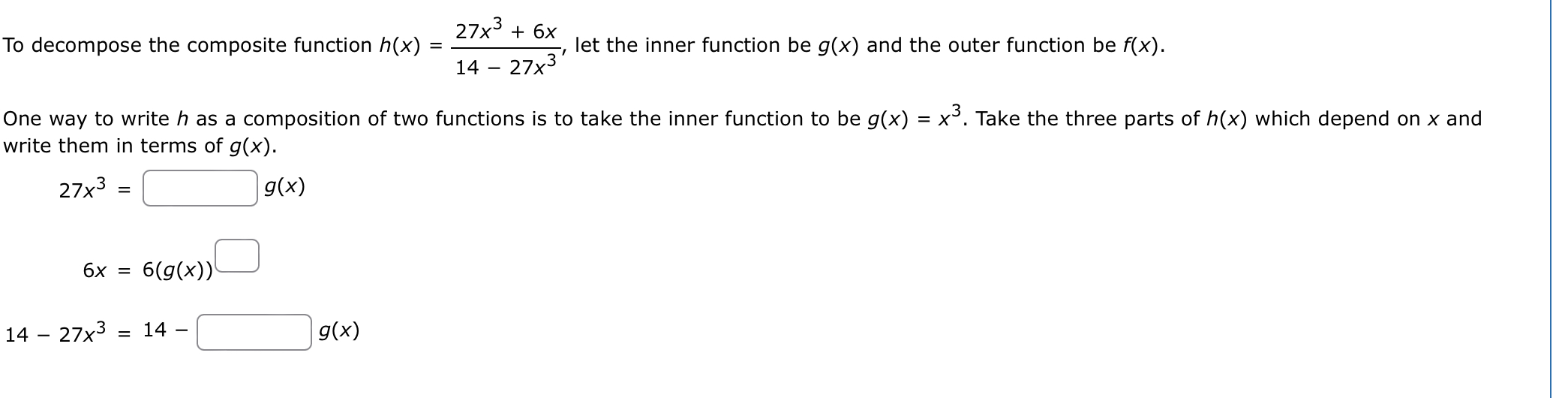 Solved To decompose the composite function | Chegg.com
