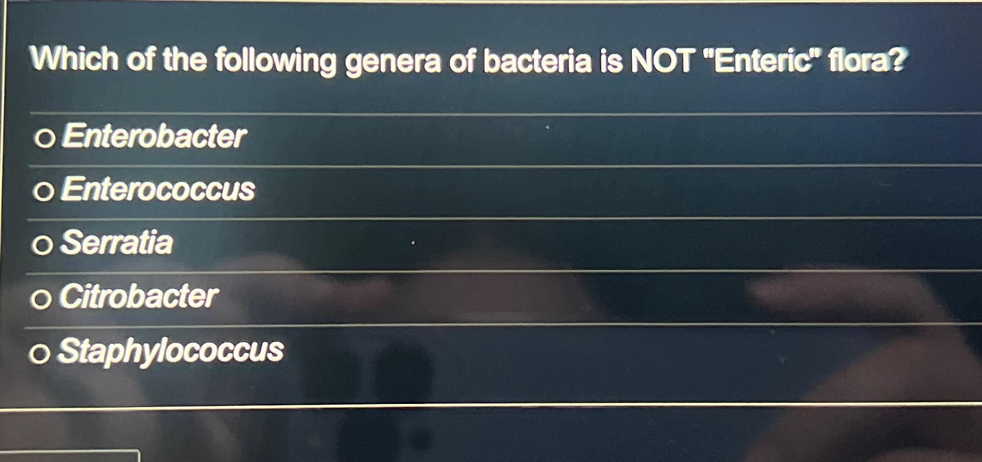 Solved Which of the following genera of bacteria is NOT | Chegg.com