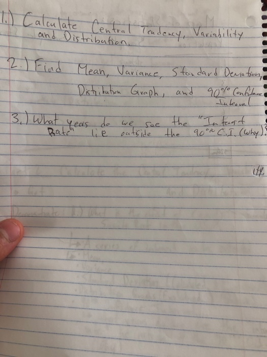 Solved 1.) Calculate Central Tendency, Variability and | Chegg.com