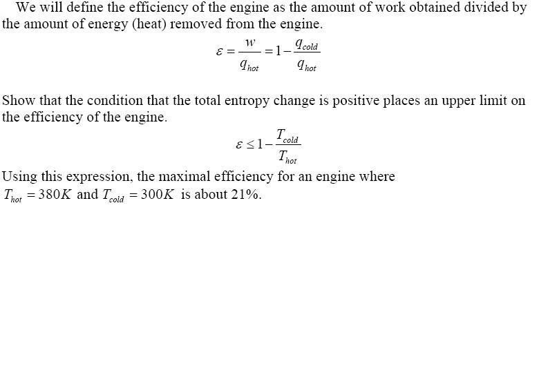 We will define the efficiency of the engine as the | Chegg.com